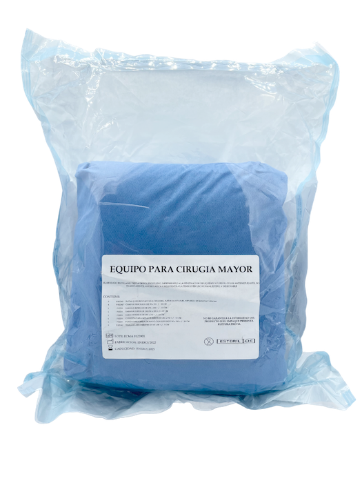 Ropa quirúrgica equipo para Cirugía Mayor. Bulto o paquete. | WEB | REGALCOM